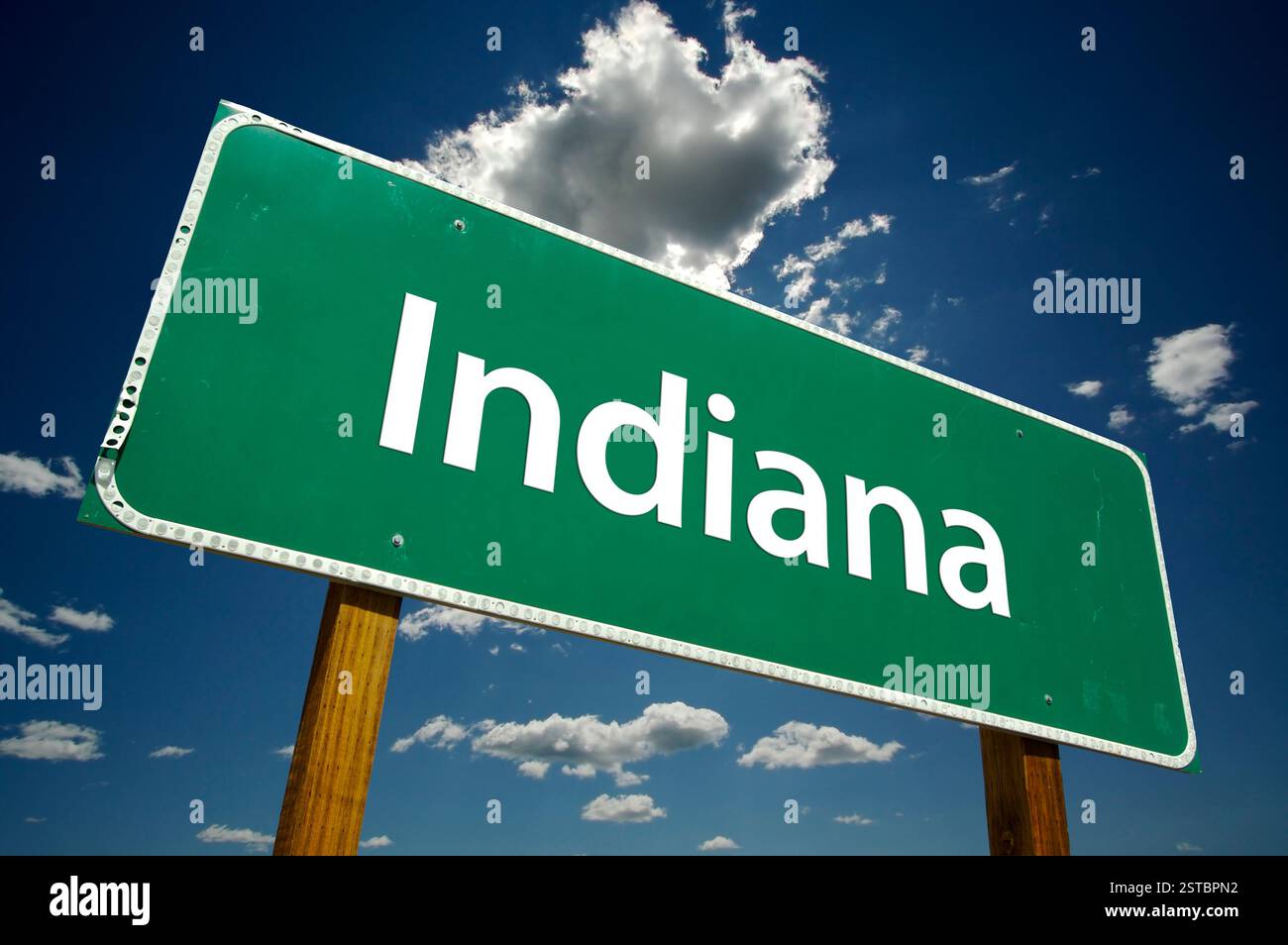 Indiana Road Sign Stock Photo - Alamy