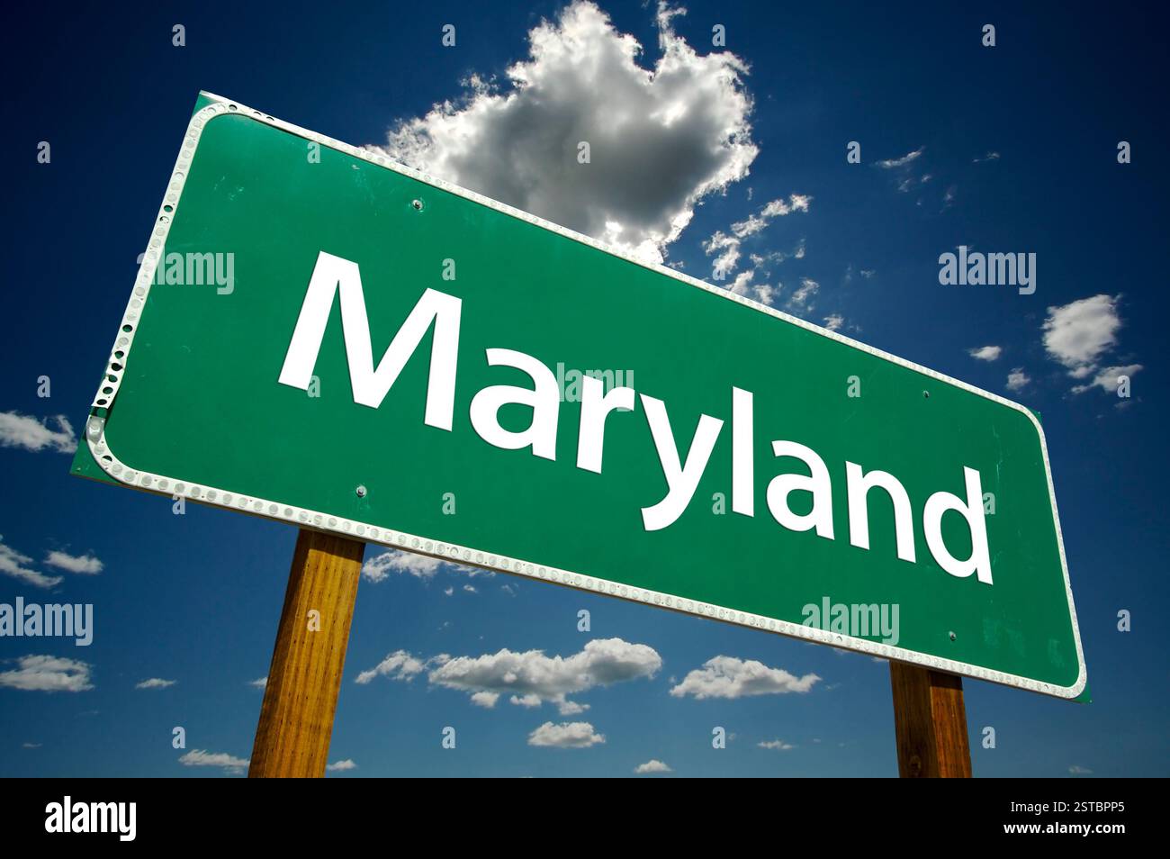 Maryland Road Sign Stock Photo - Alamy
