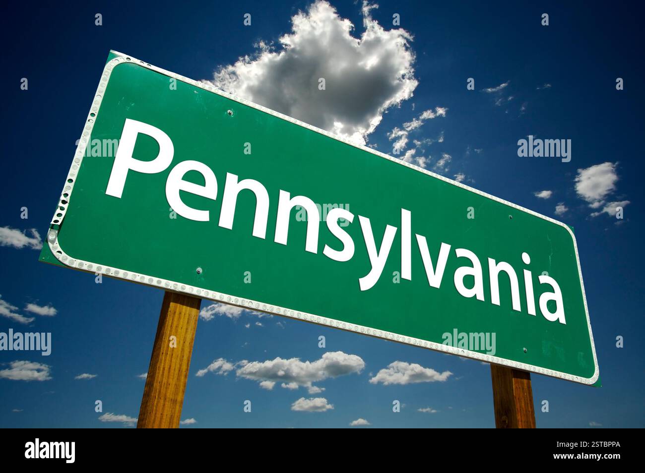 Pennsylvania Road Sign Stock Photo - Alamy