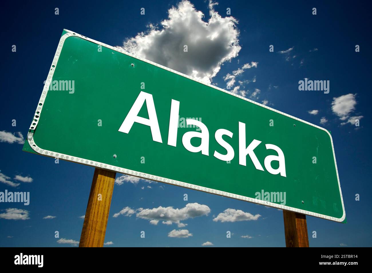 Alaska Road Sign Stock Photo - Alamy