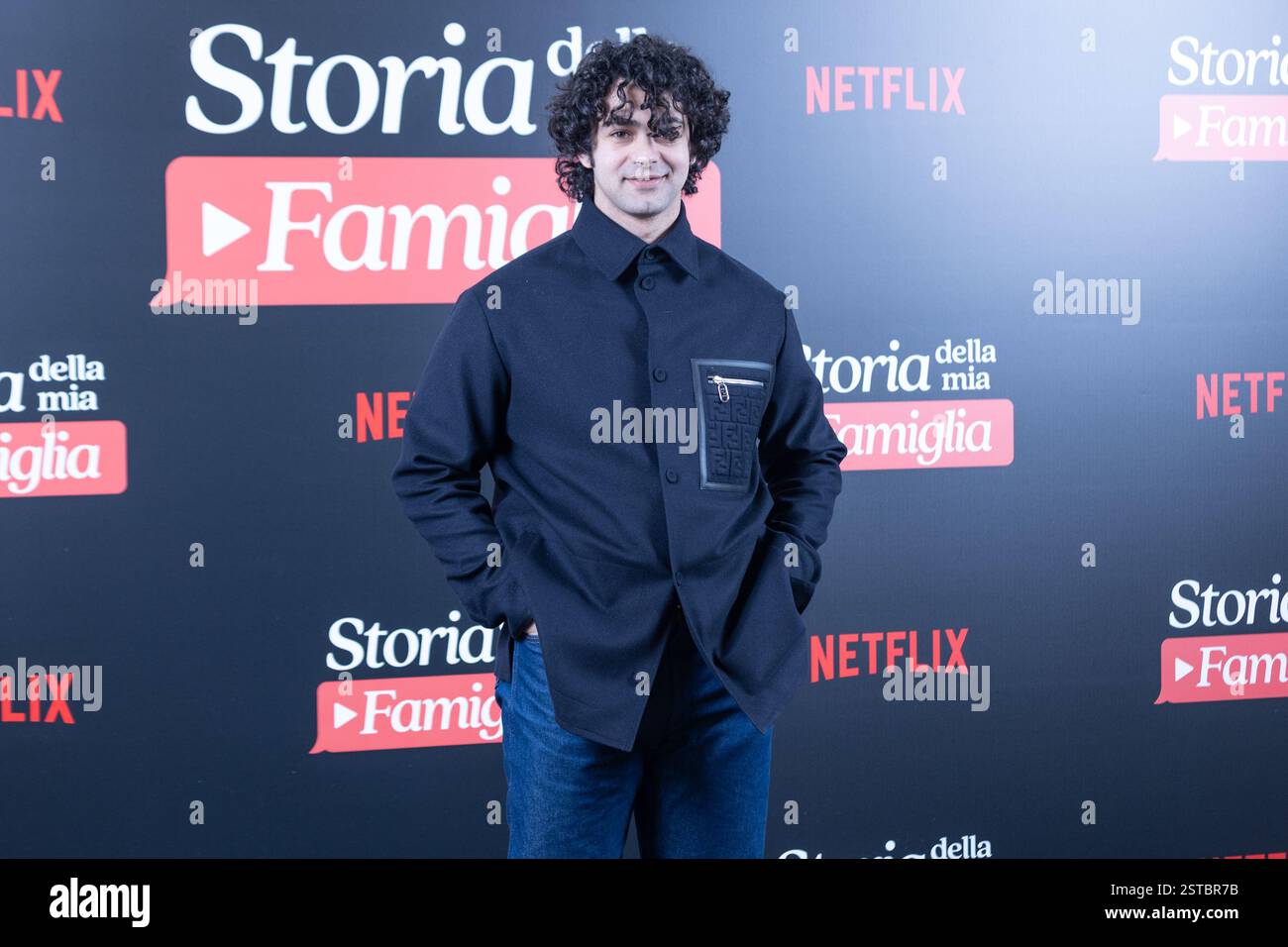 February 17, 2025, Rome, Italy: The actor Massimiliano Caiazzo attends ...
