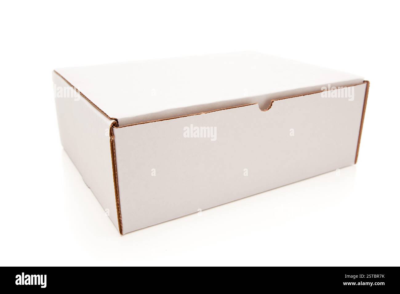 Blank White Cardboard Box Isolated Stock Photo - Alamy