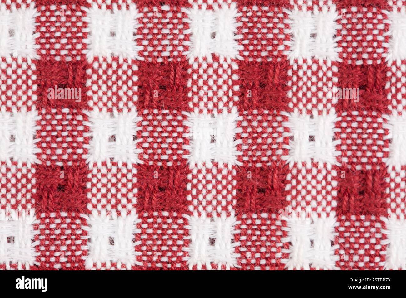 Red and White Gingham Checkered Tablecloth Background Stock Photo - Alamy