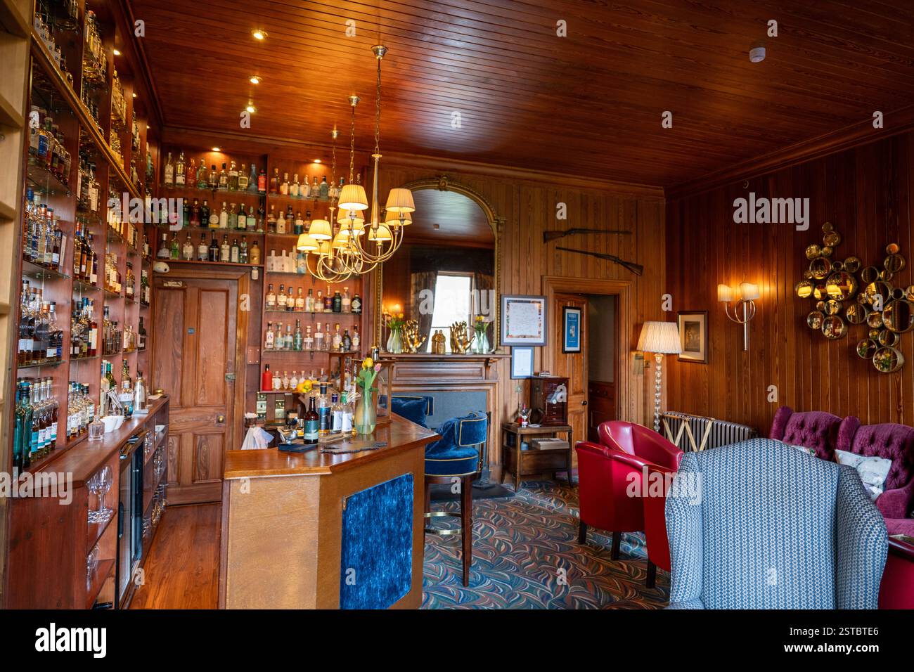 The Whisky bar inside The Torridon Hotel, a luxury retreat set against ...