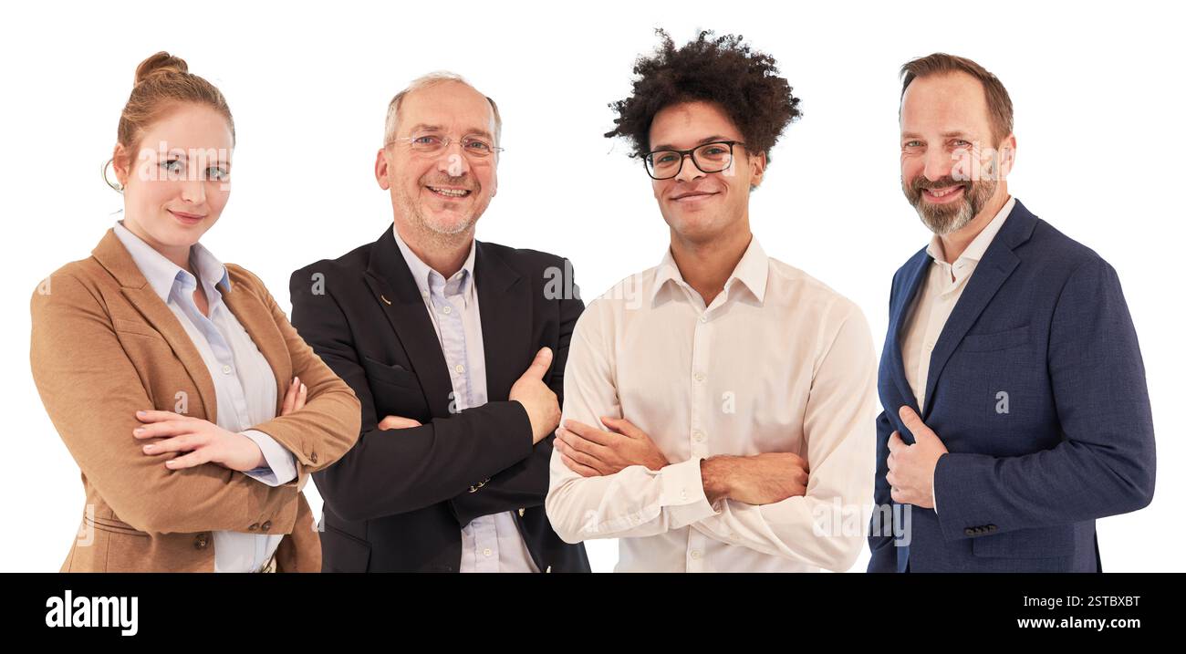 Team collage of self-confident business people from different ...