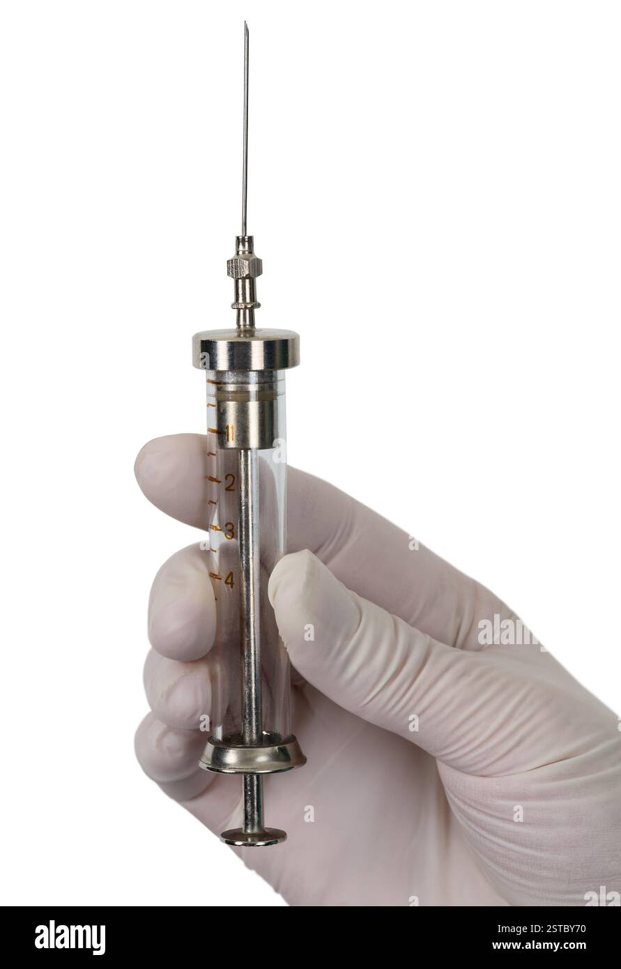 Doctor big syringe vaccine hi-res stock photography and images - Alamy