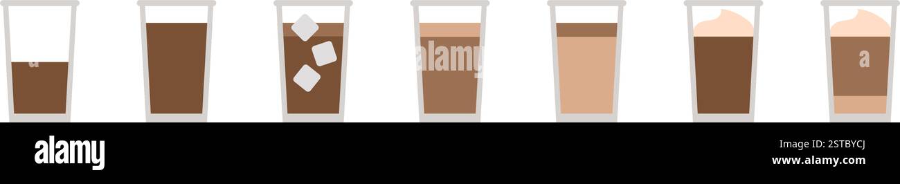 Espresso cafe types Cut Out Stock Images & Pictures - Alamy