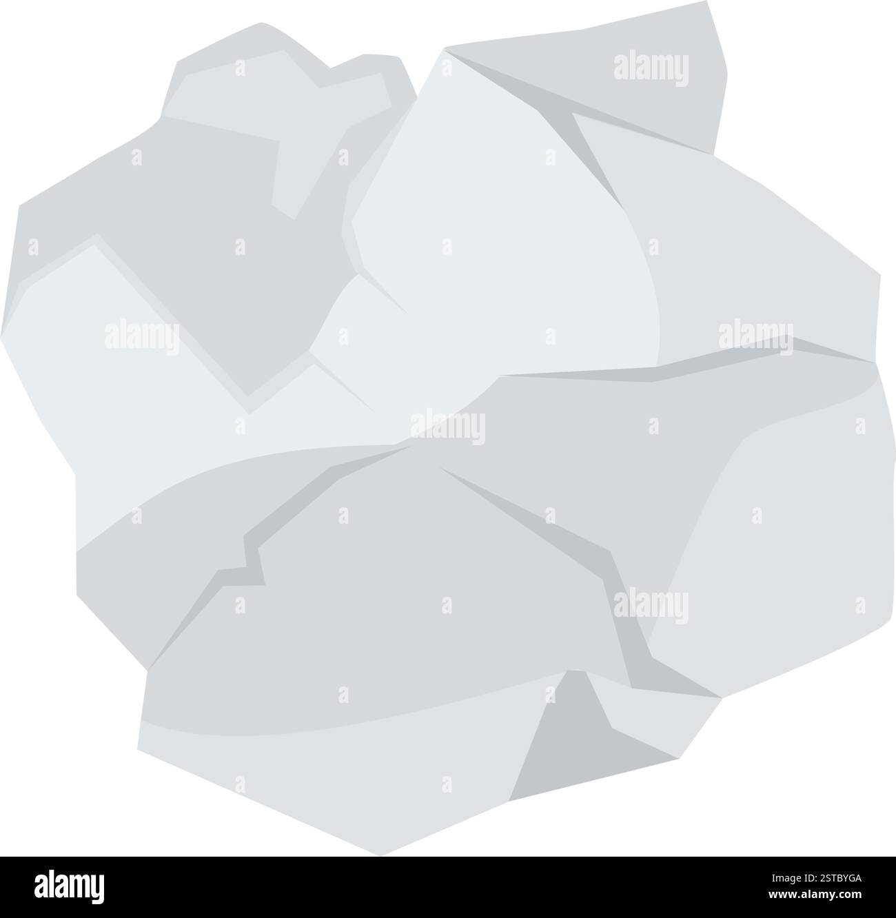 White crumpled paper ball isolated, rejection and trash concept Stock ...