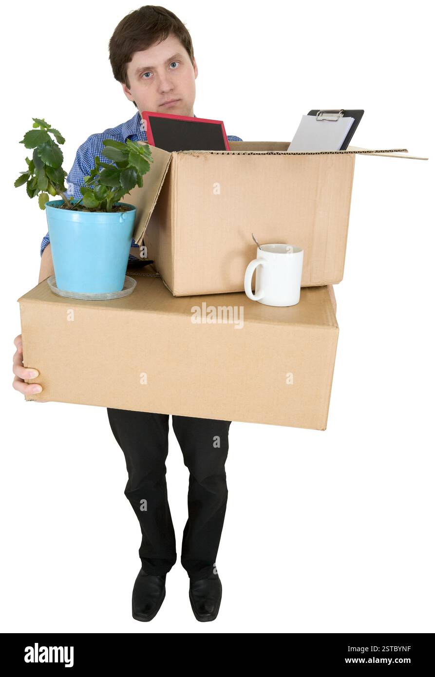 Man in office businessman office Cut Out Stock Images & Pictures - Alamy