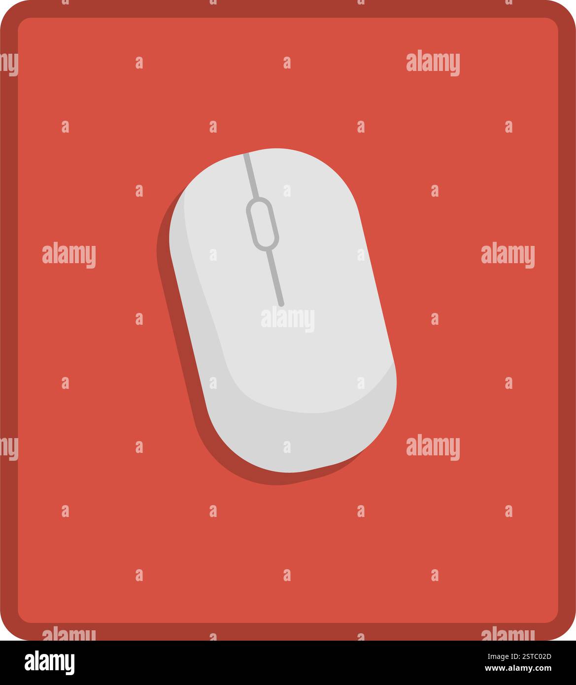 White computer mouse on a mousepad, technology and devices concept ...