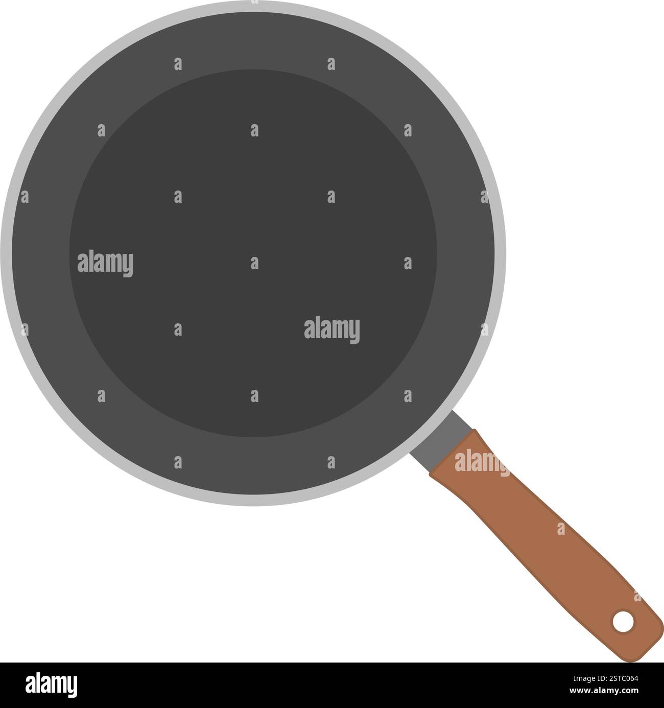 Empty nonstick frying pan isolated, cookware utensils concept Stock ...