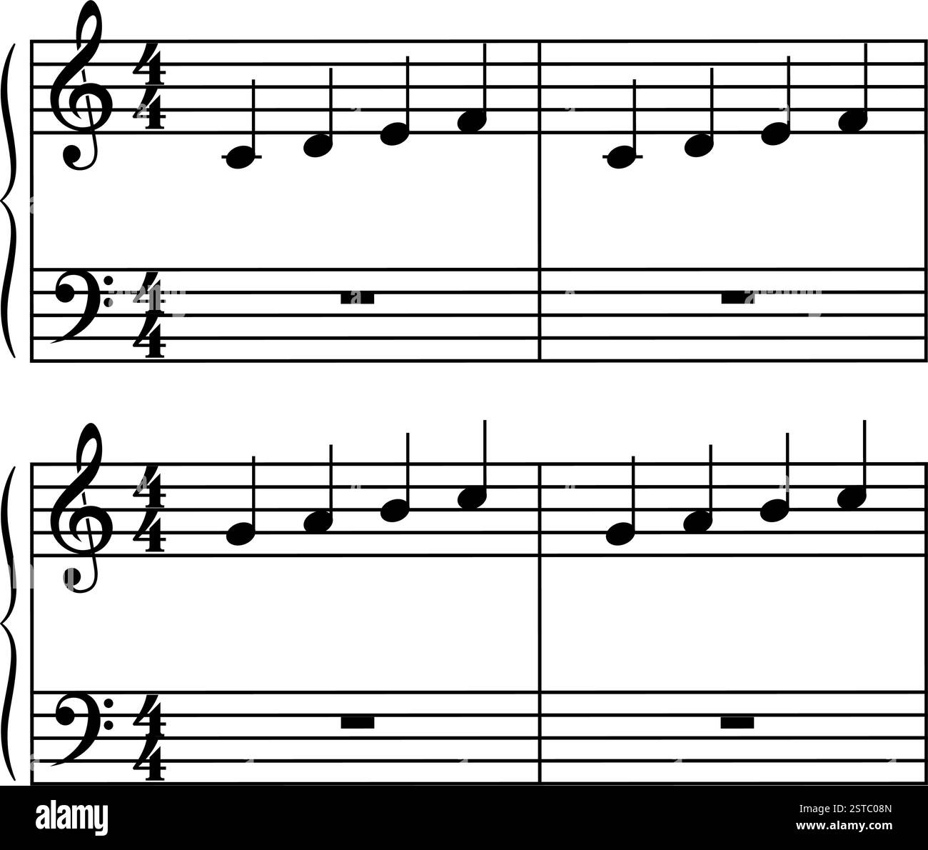 Music Staff With Notes Clipart