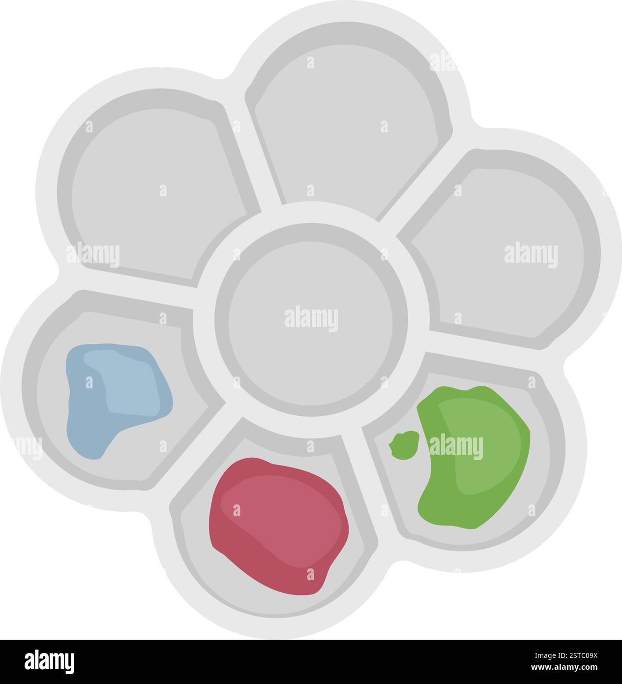 Paint palette for artists with assorted colors, painting and art ...
