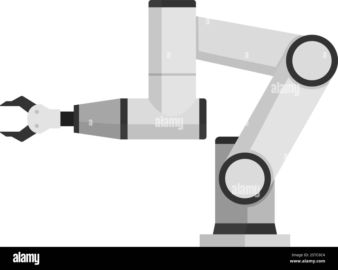 Automated industrial robotic arm isolated: technology and AI concept ... Automated industrial robotic arm isolated: technology and AI concept ...