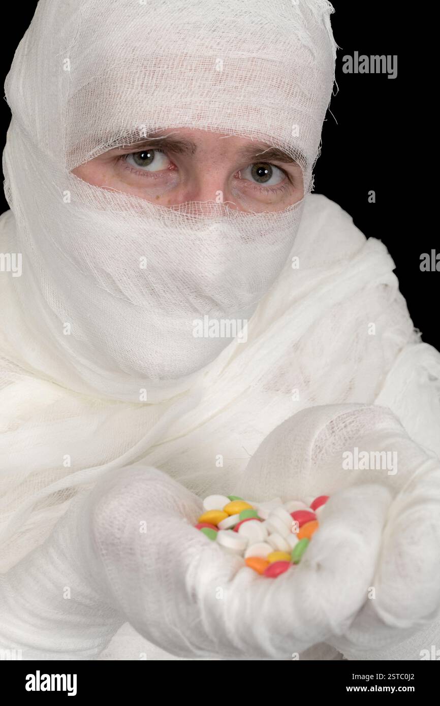 Man in bandage Stock Photo - Alamy