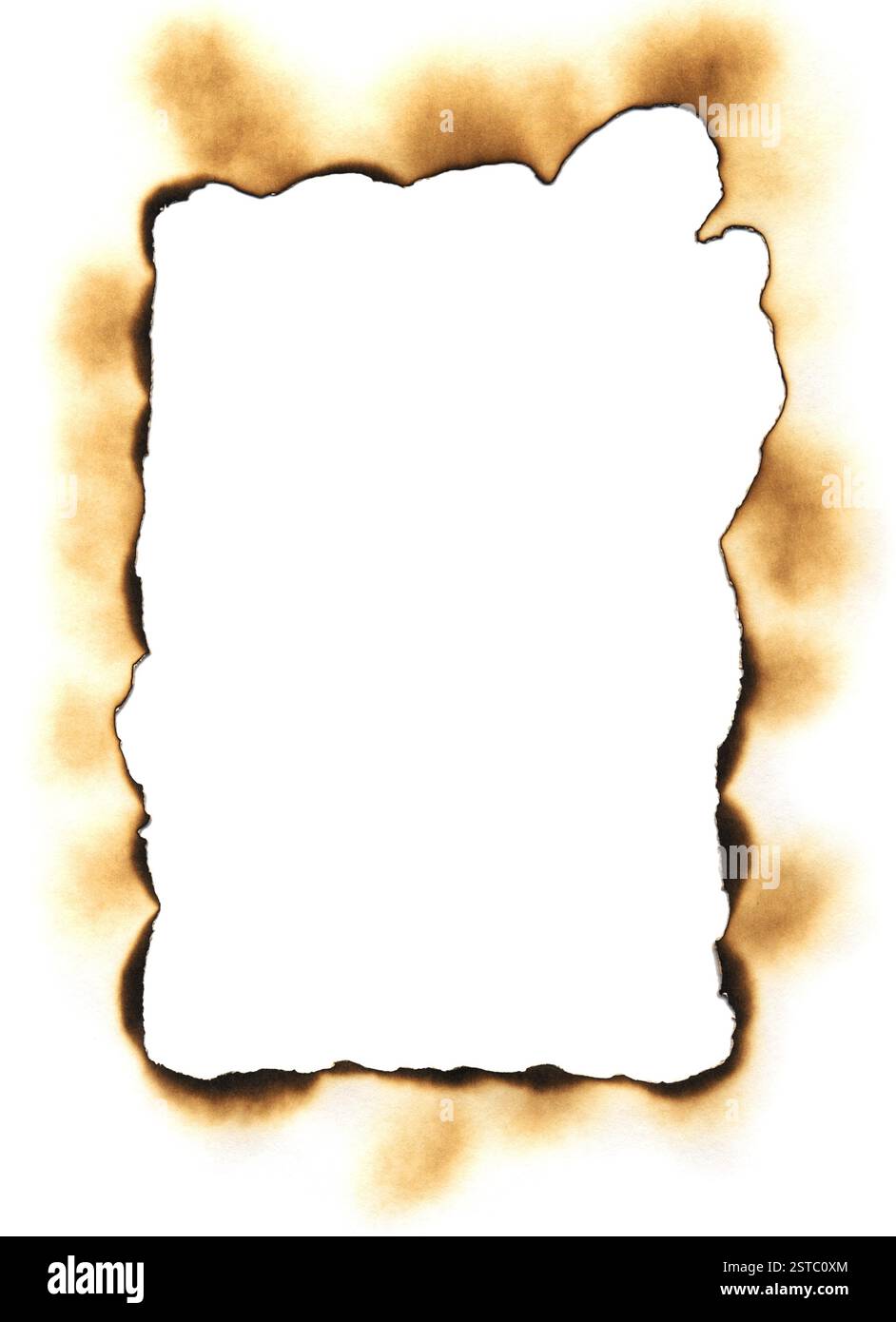 Frame made of a burnt paper Stock Photo - Alamy