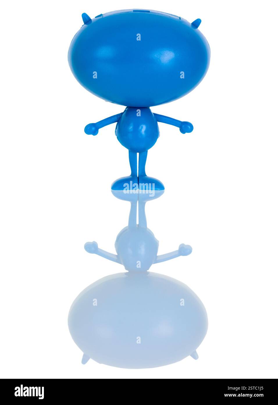 Plastic blue figure of the alien Stock Photo - Alamy
