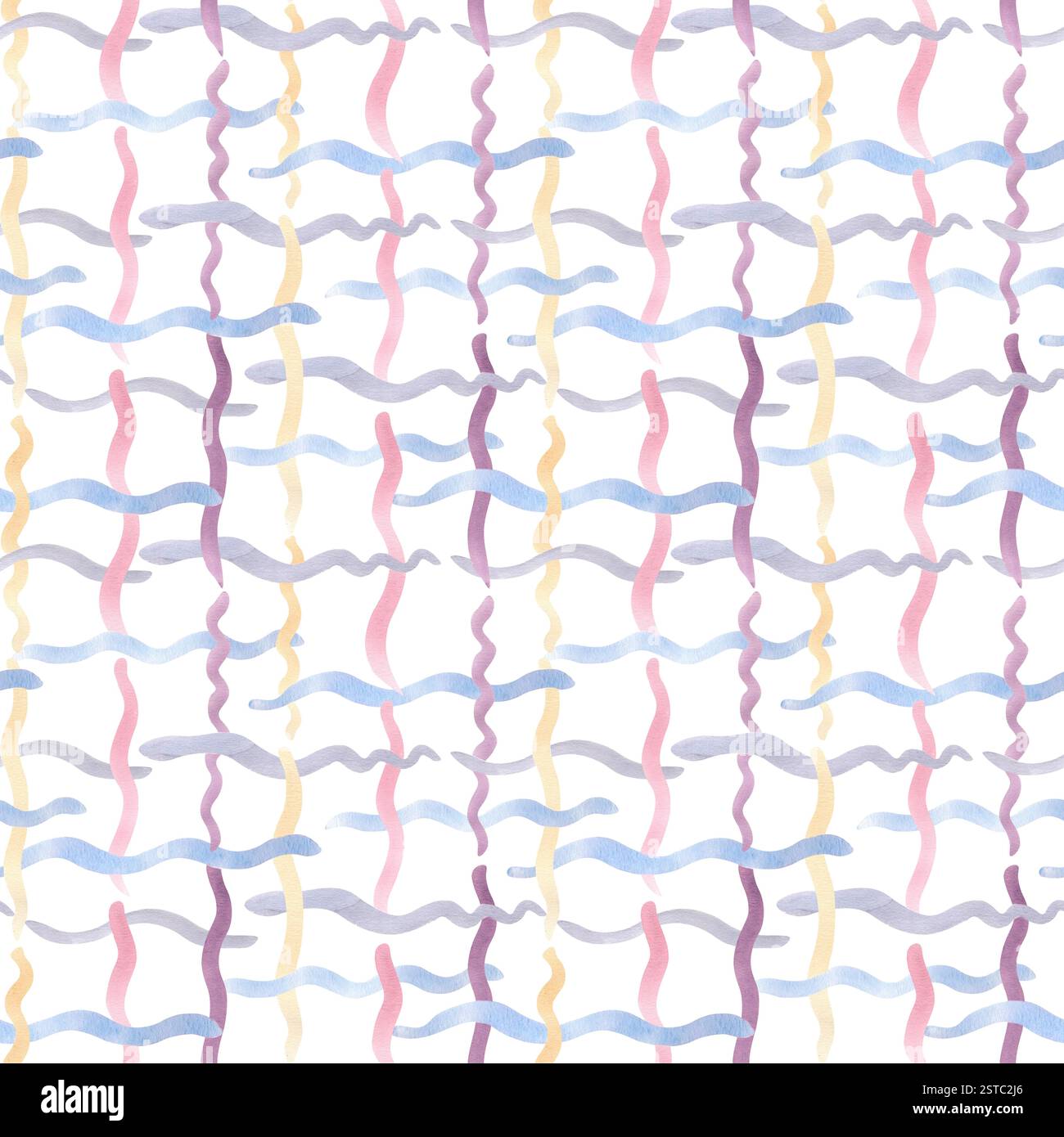 Colorful geometric plaid watercolor seamless pattern isolated. Square ...