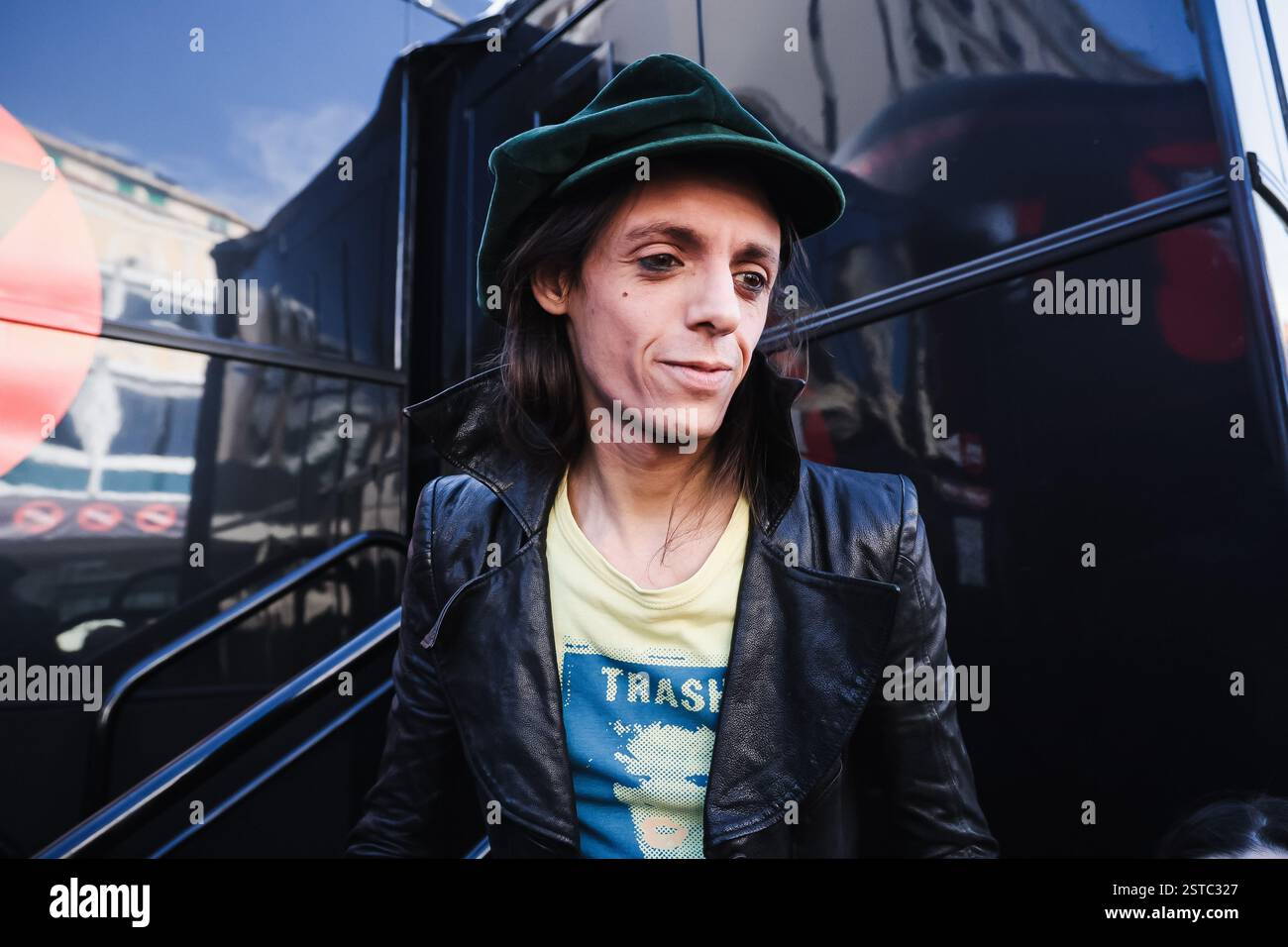 Lucio Corsi arrives at the Radio RTL 102.5 Truck. (Photo by Alessandro ...