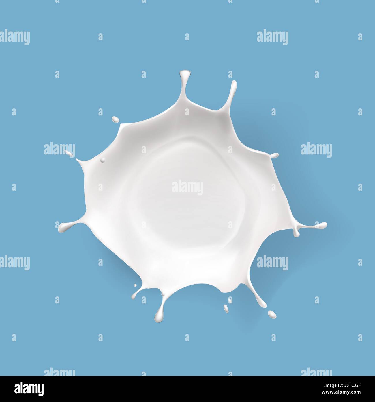 Mil splash in blue background. Splashed milk isolated Stock Vector ...