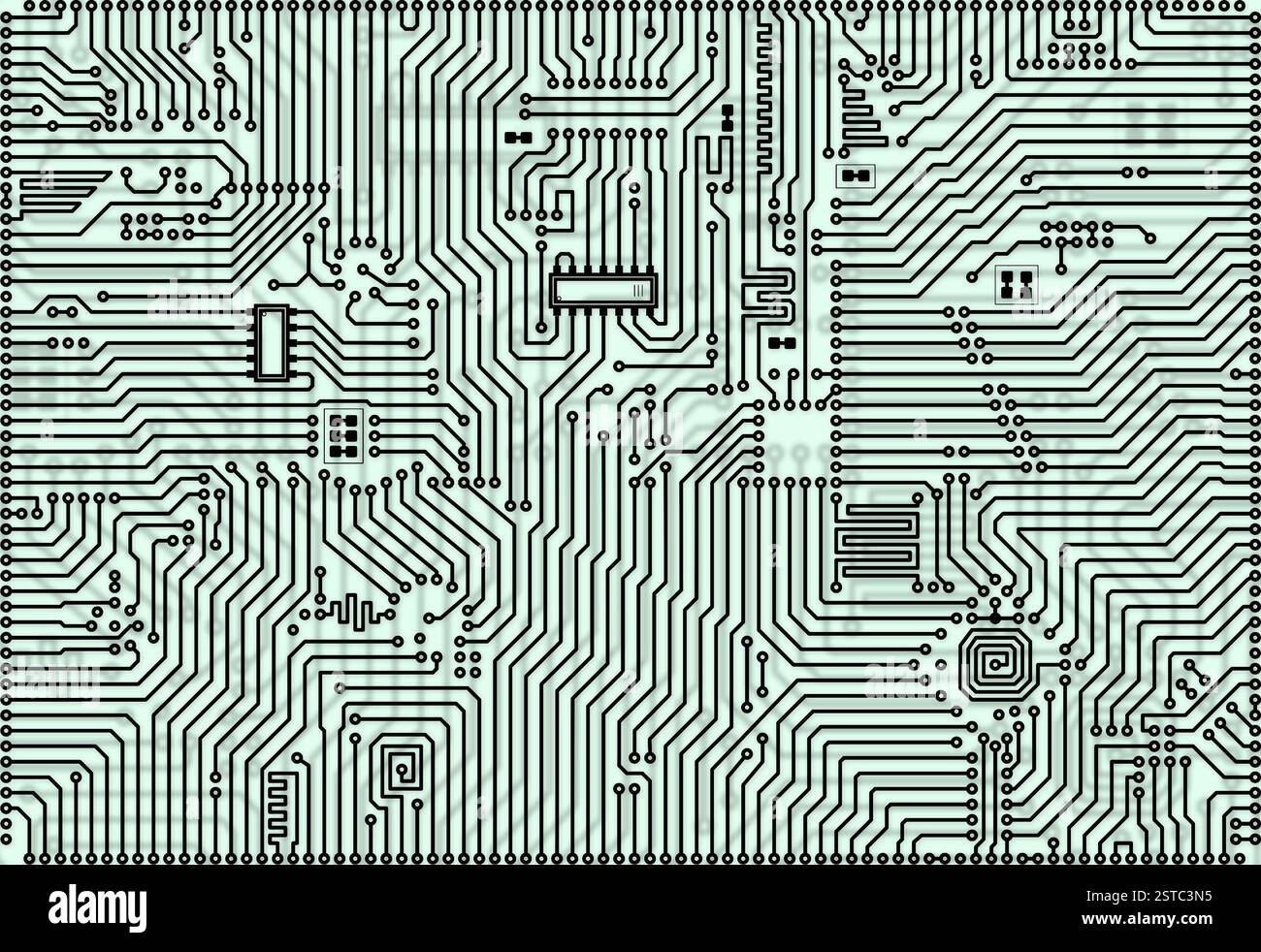 Hi-tech light green abstract industrial electronic background Stock ...