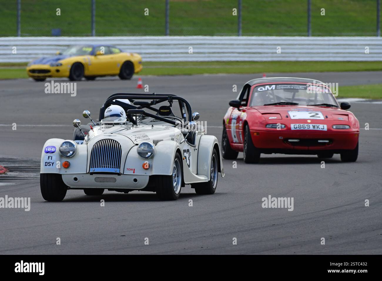 Kathy Sherry, David Strike, Morgan Plus 4 Clubsport, A combined grid of over fifty cars from the ...