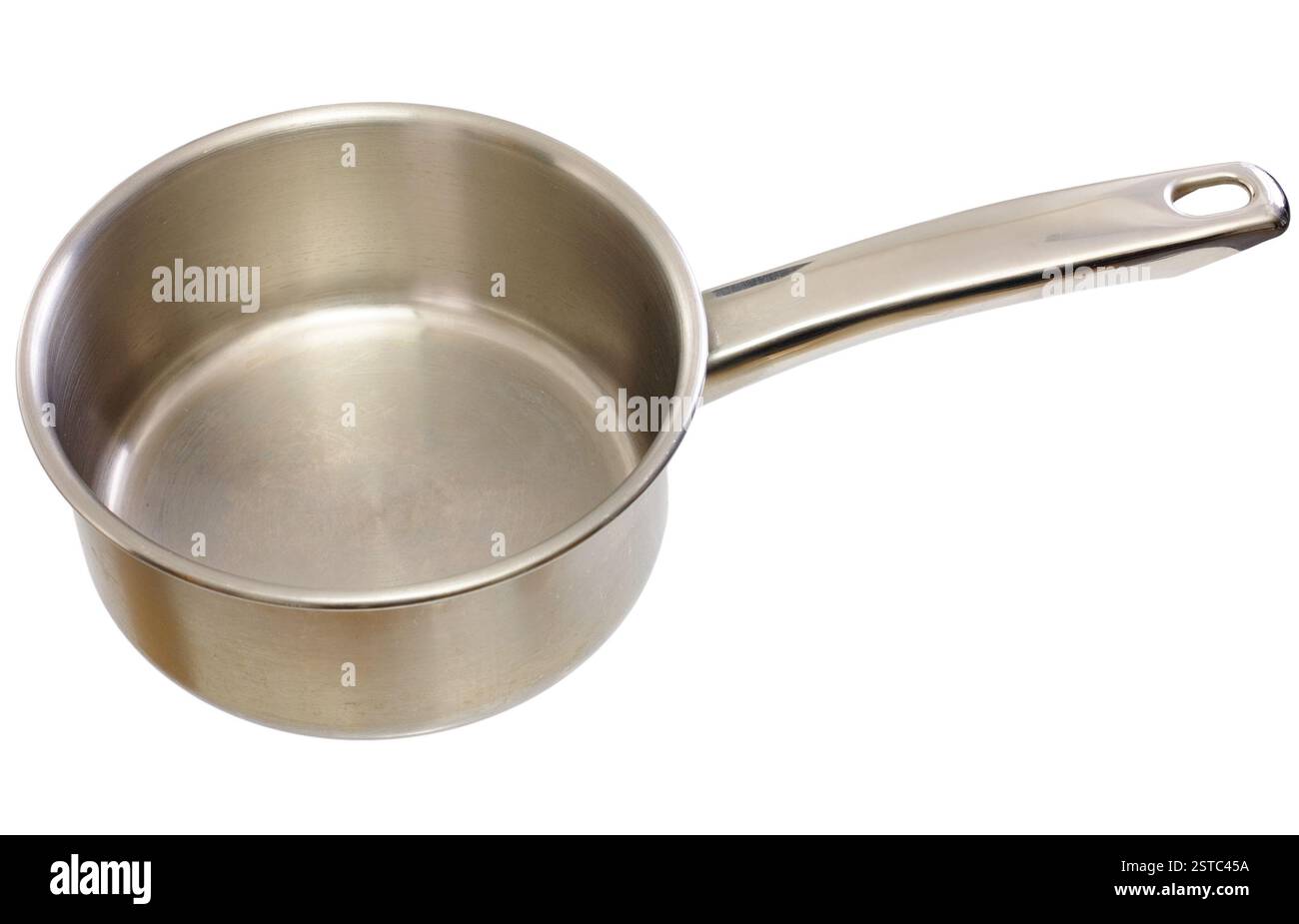 Metal kitchen ladle on a white background Stock Photo - Alamy