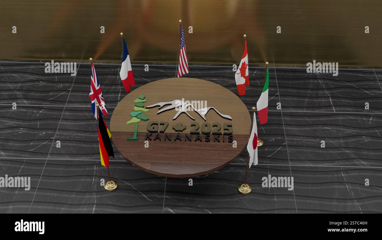 Flag G7 Canada, Flags The members of the G seven, G7 2025 colors flag ...