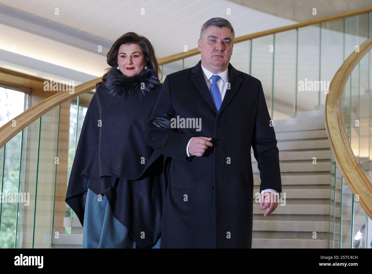 Croatia's President Zoran Milanovic with his wife Sanja Music Milanovic ...