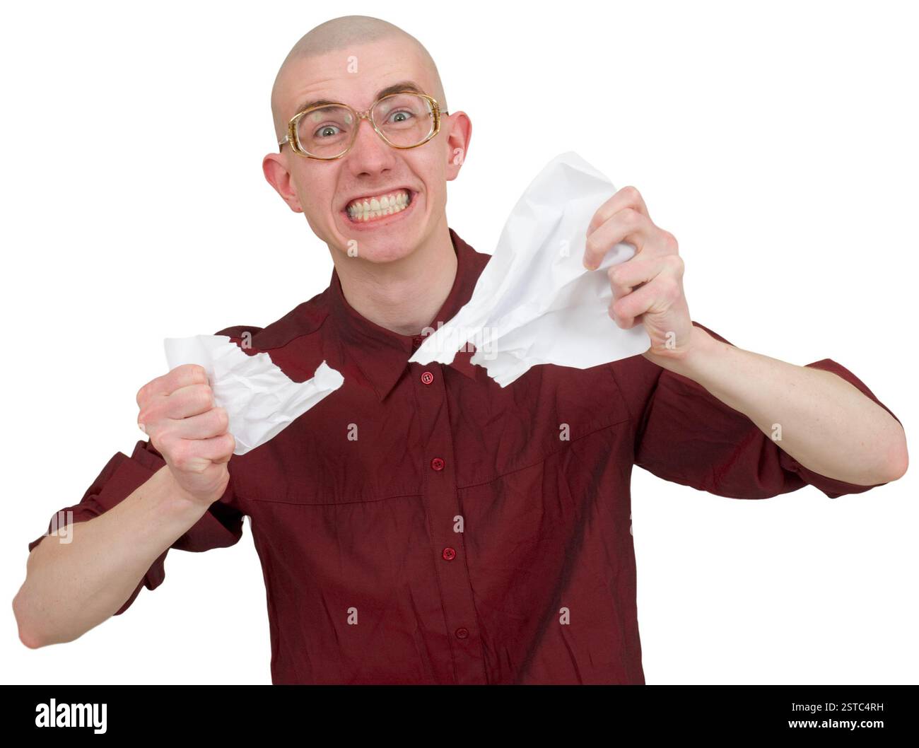 Man tear to pieces sheet of paper hi-res stock photography and images ...
