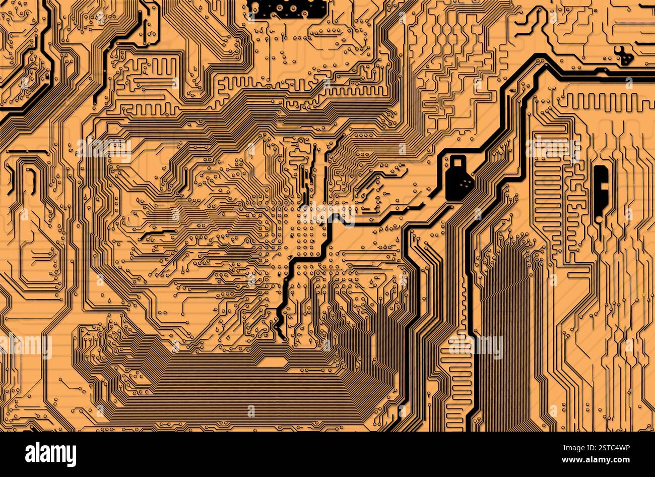 Abstract industrial texture of a electronic plate with paths Stock ...