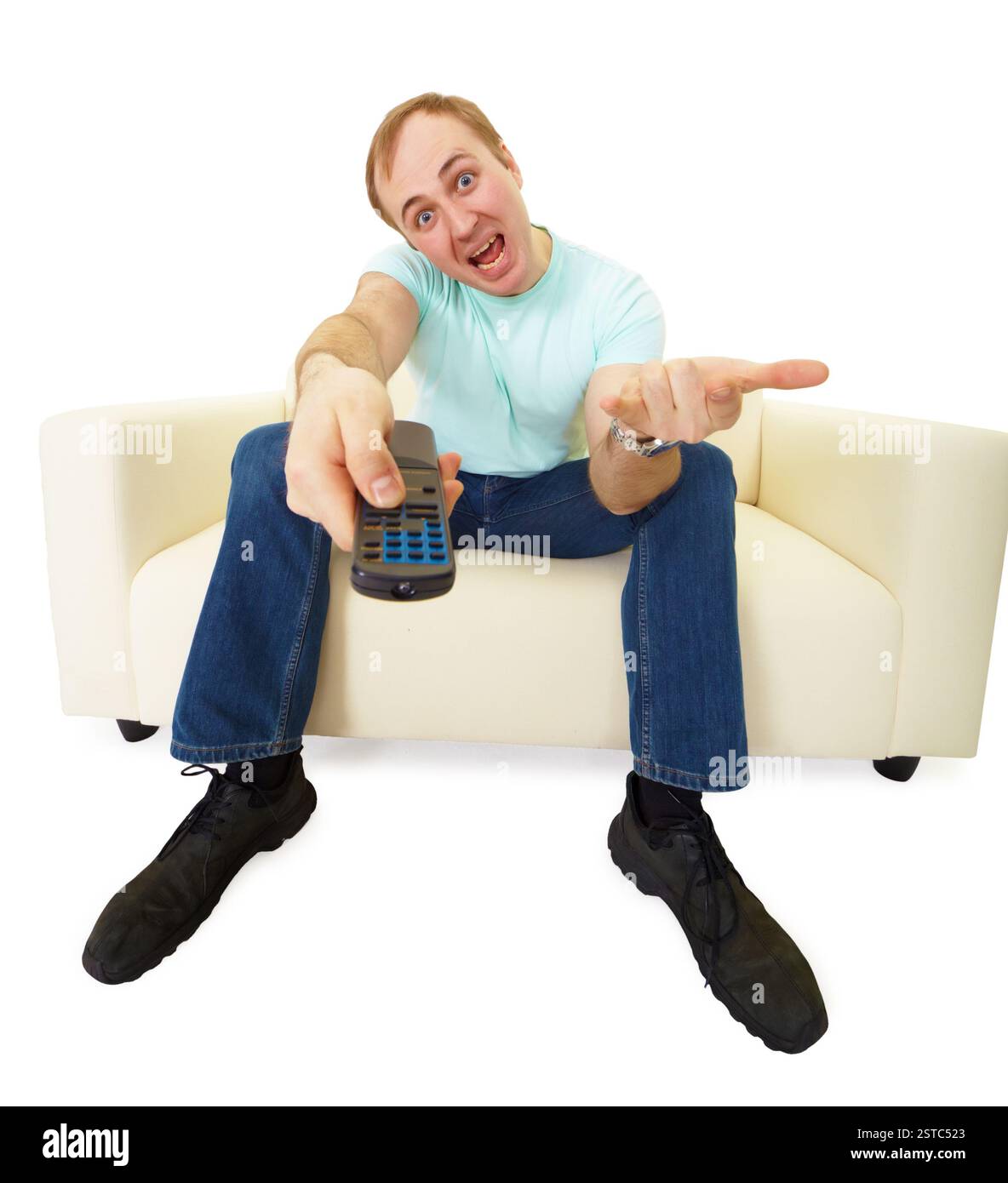 Tv remote angry Cut Out Stock Images & Pictures - Alamy