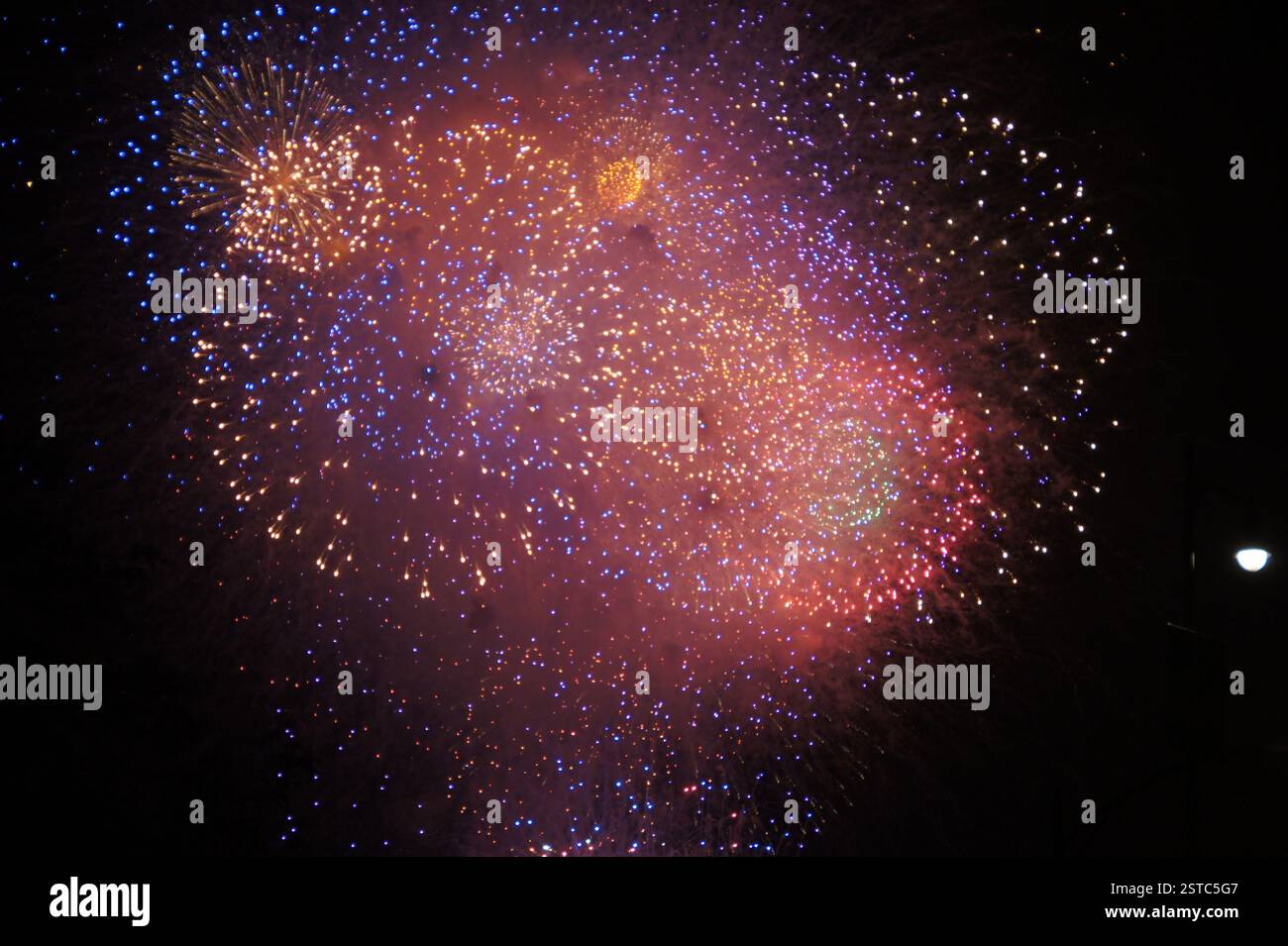 Boston fireworks illuminate the night sky, vibrant bursts of color ...