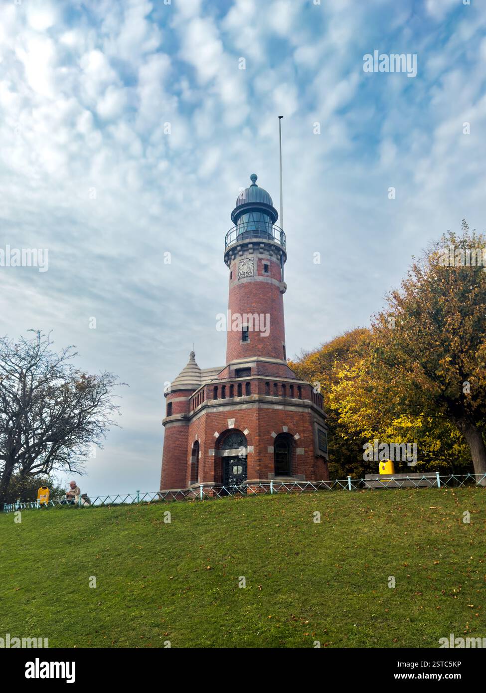 Lighthouse in Kiel Holtenau at the entrance to the Kiel canal in Kiel ...