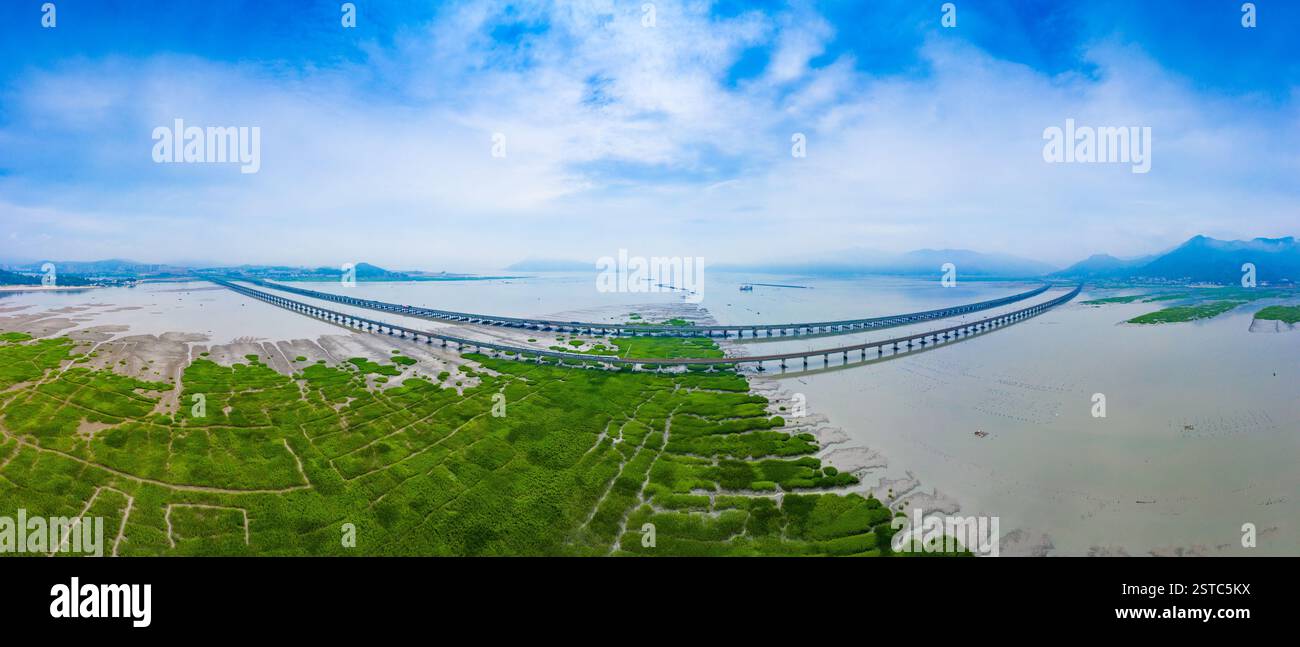 Aerial Photography of Transportation Rail Transit in Ningde City ...