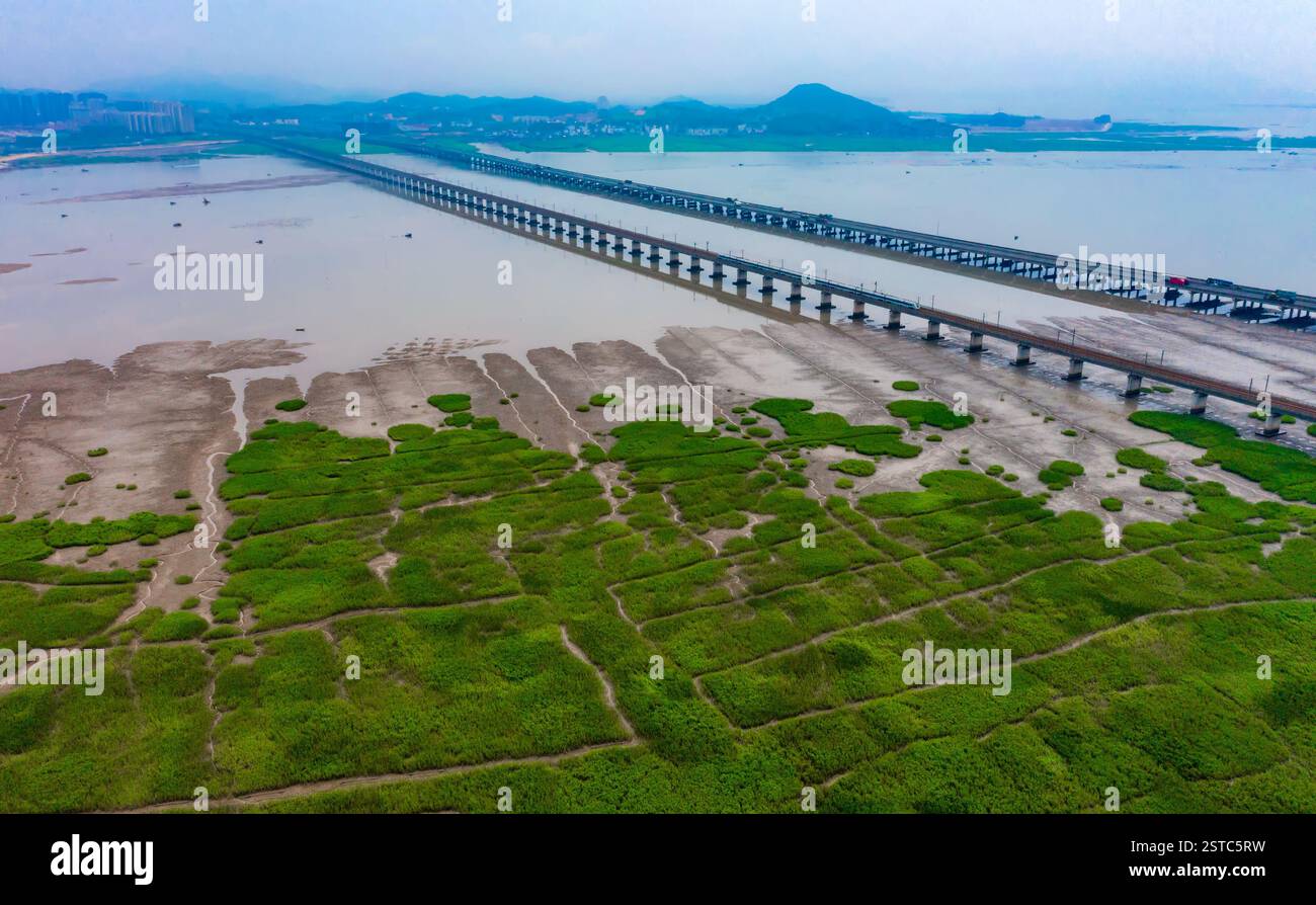 Aerial Photography of Transportation Rail Transit in Ningde City ...