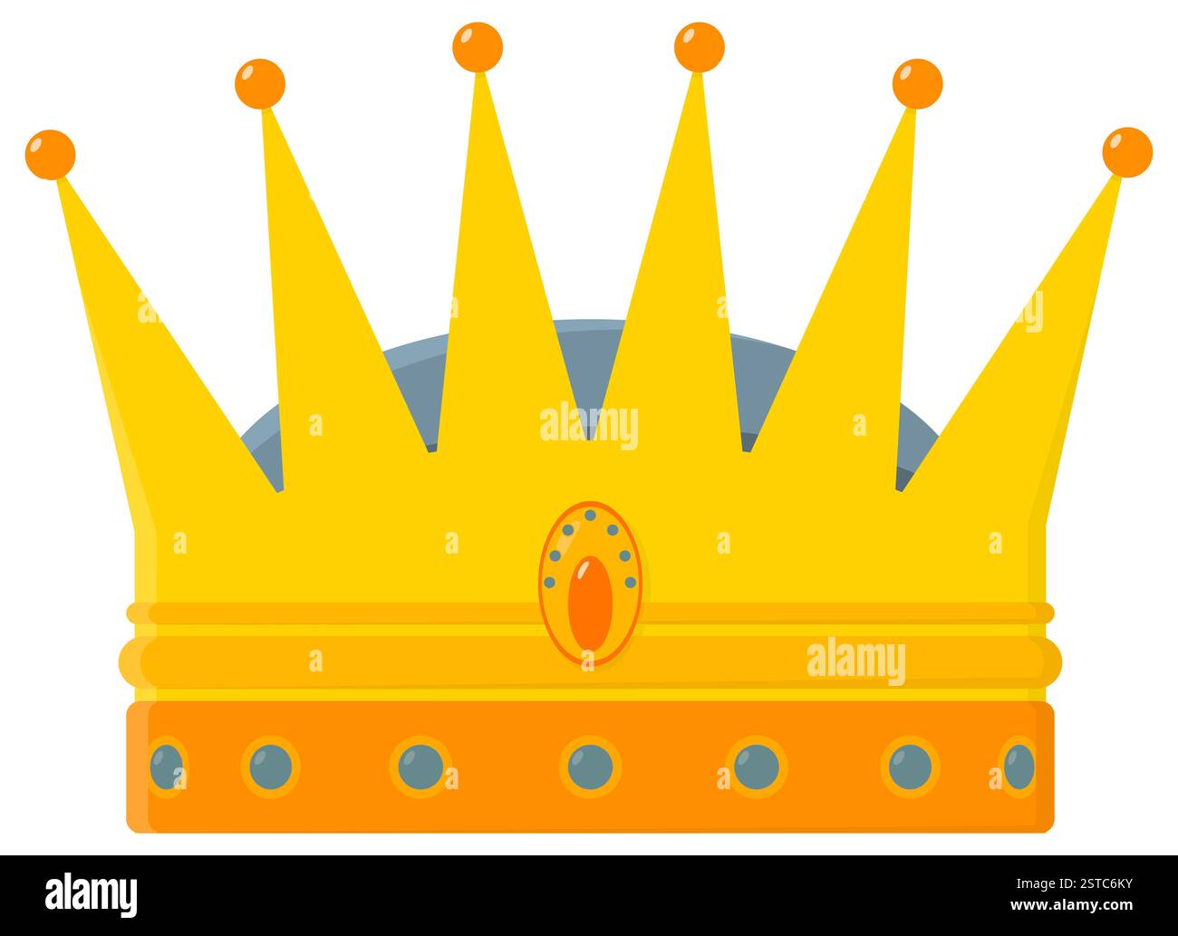 Illustration gold royal crown Cut Out Stock Images & Pictures - Alamy