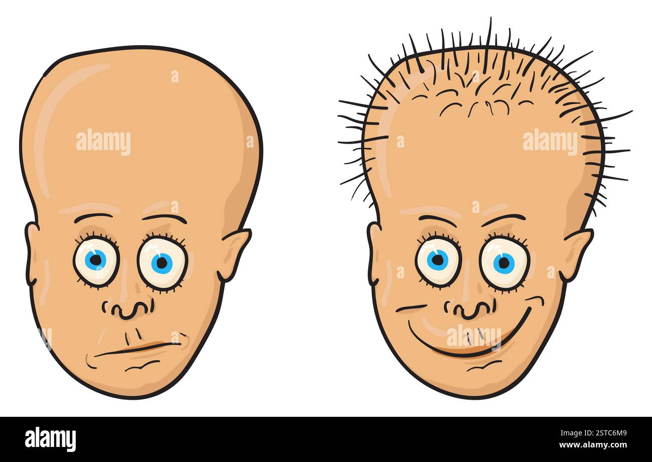 Human head color illustration Cut Out Stock Images & Pictures - Alamy