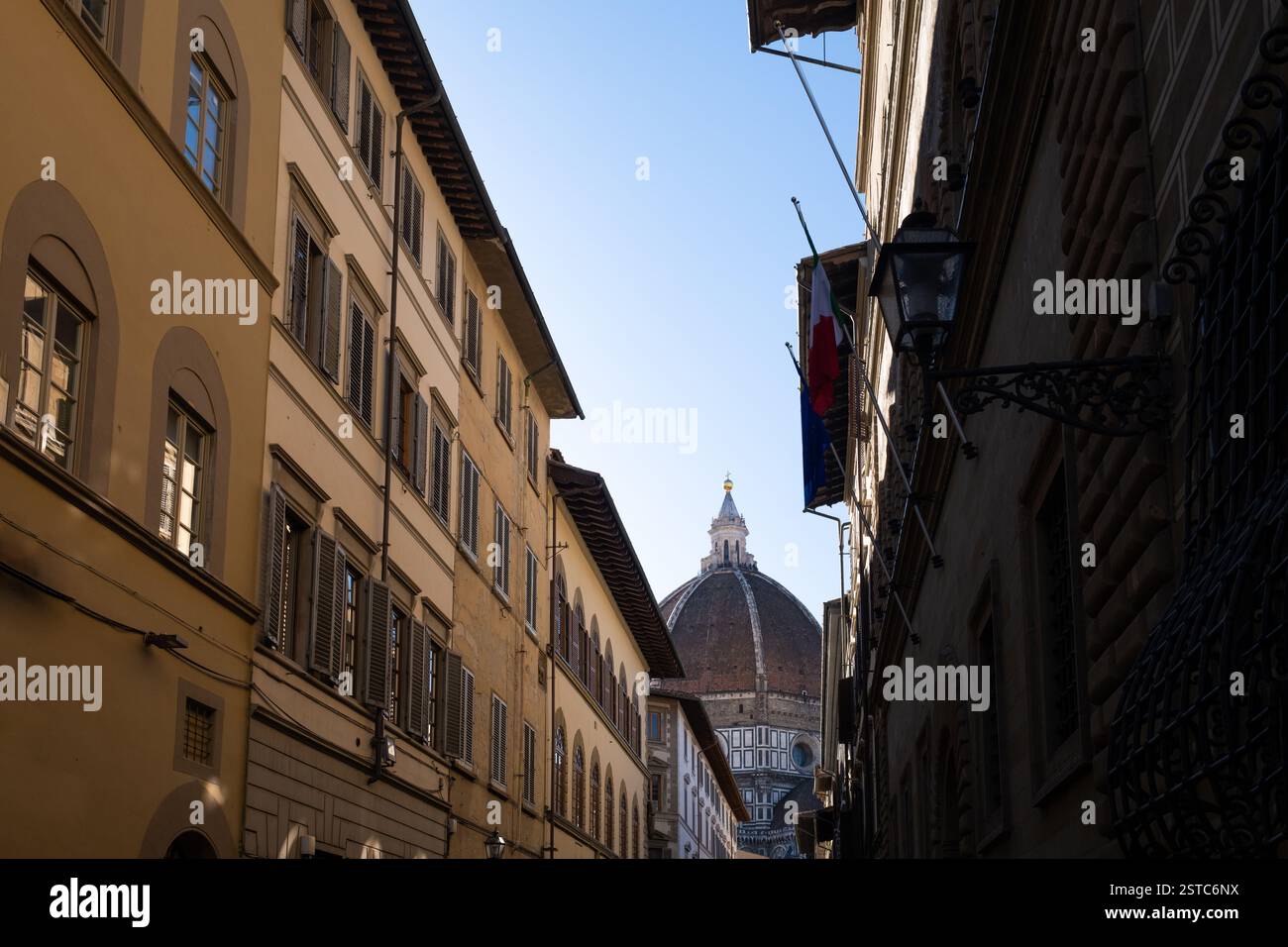 Architectural scene in Florence, Italy. Fugue perspective of streets ...