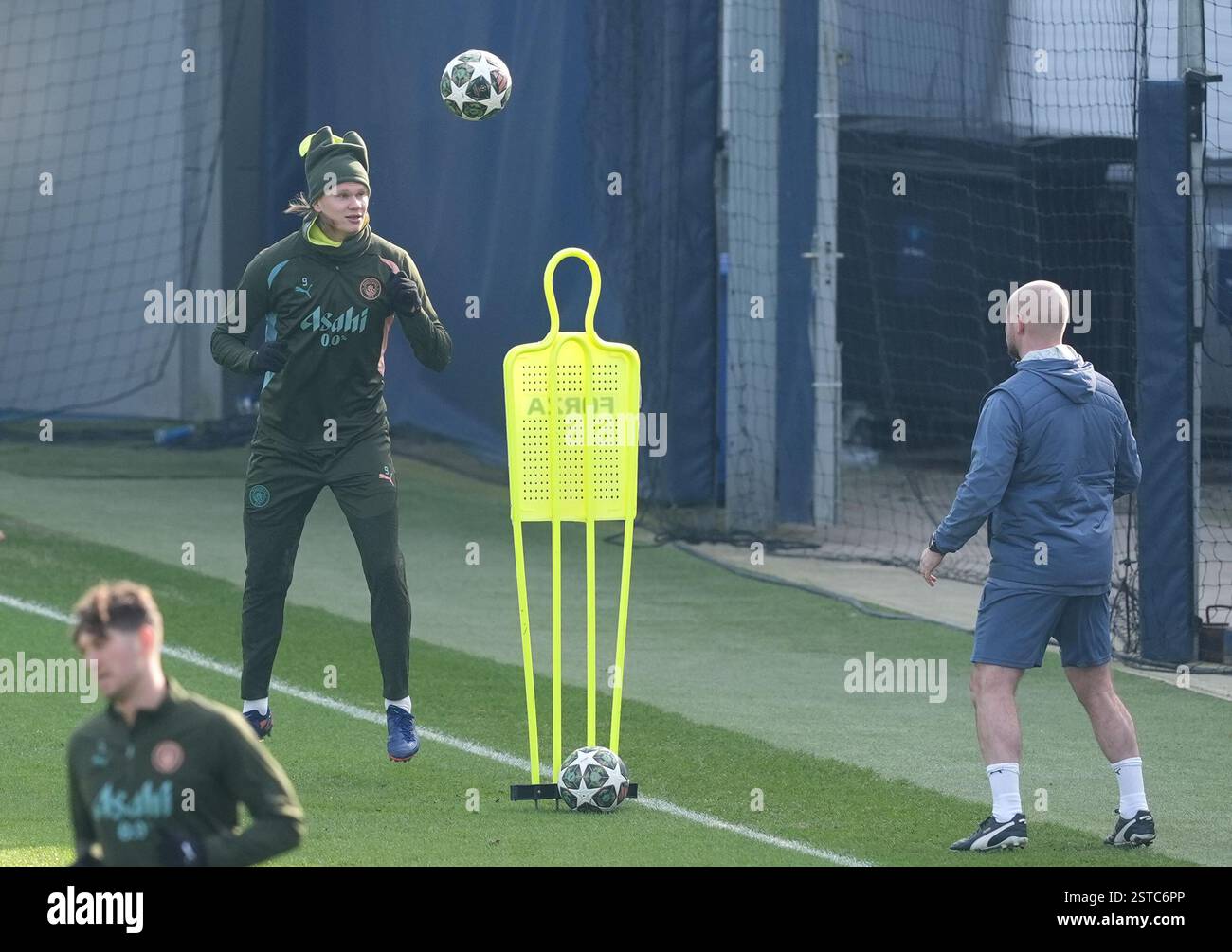 Manchester City's Erling Haaland during a training session at the City ...