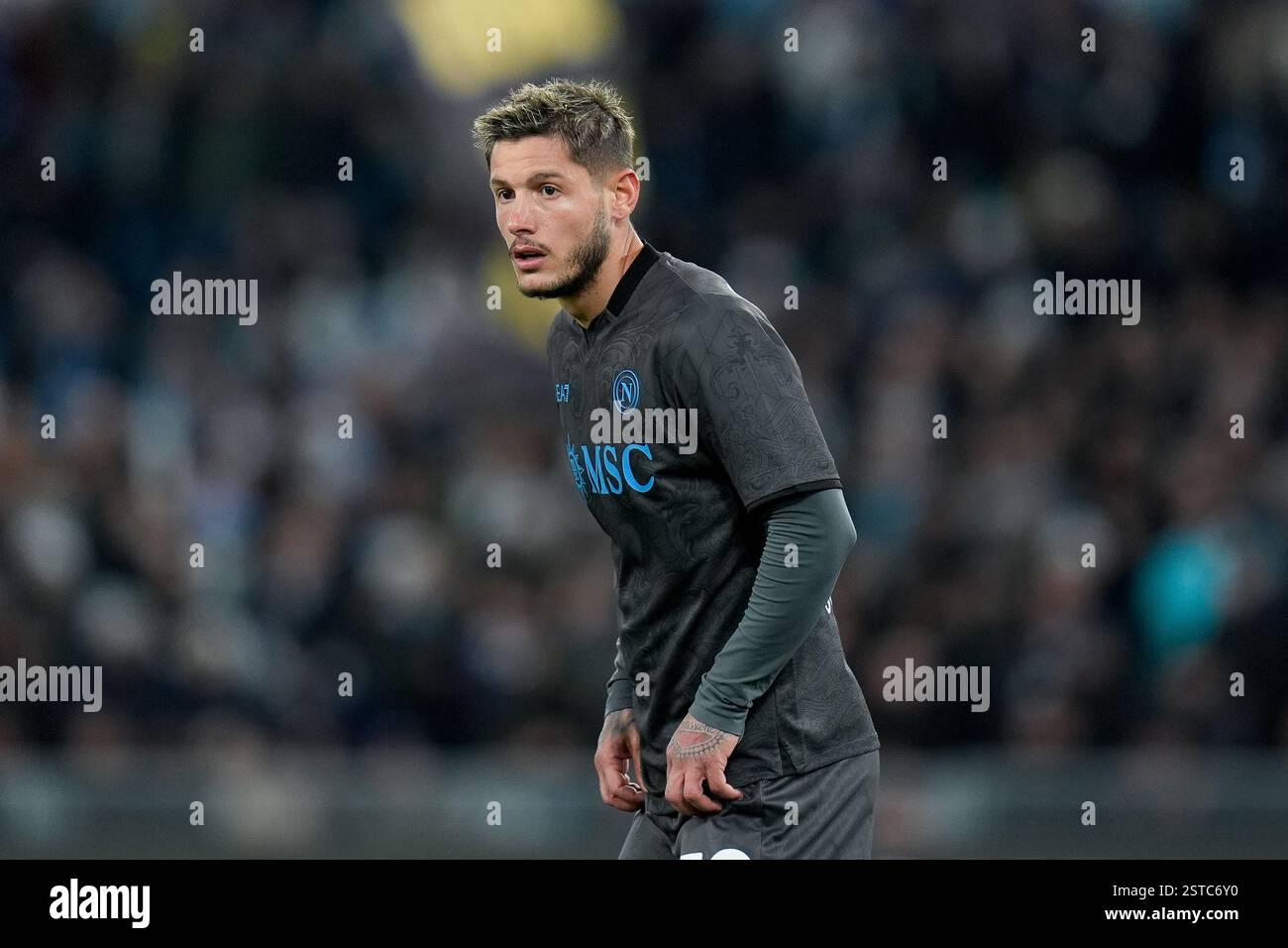 Rome, Italy. 15th Feb, 2025. Pasquale Mazzocchi of SSC Napoli looks on ...
