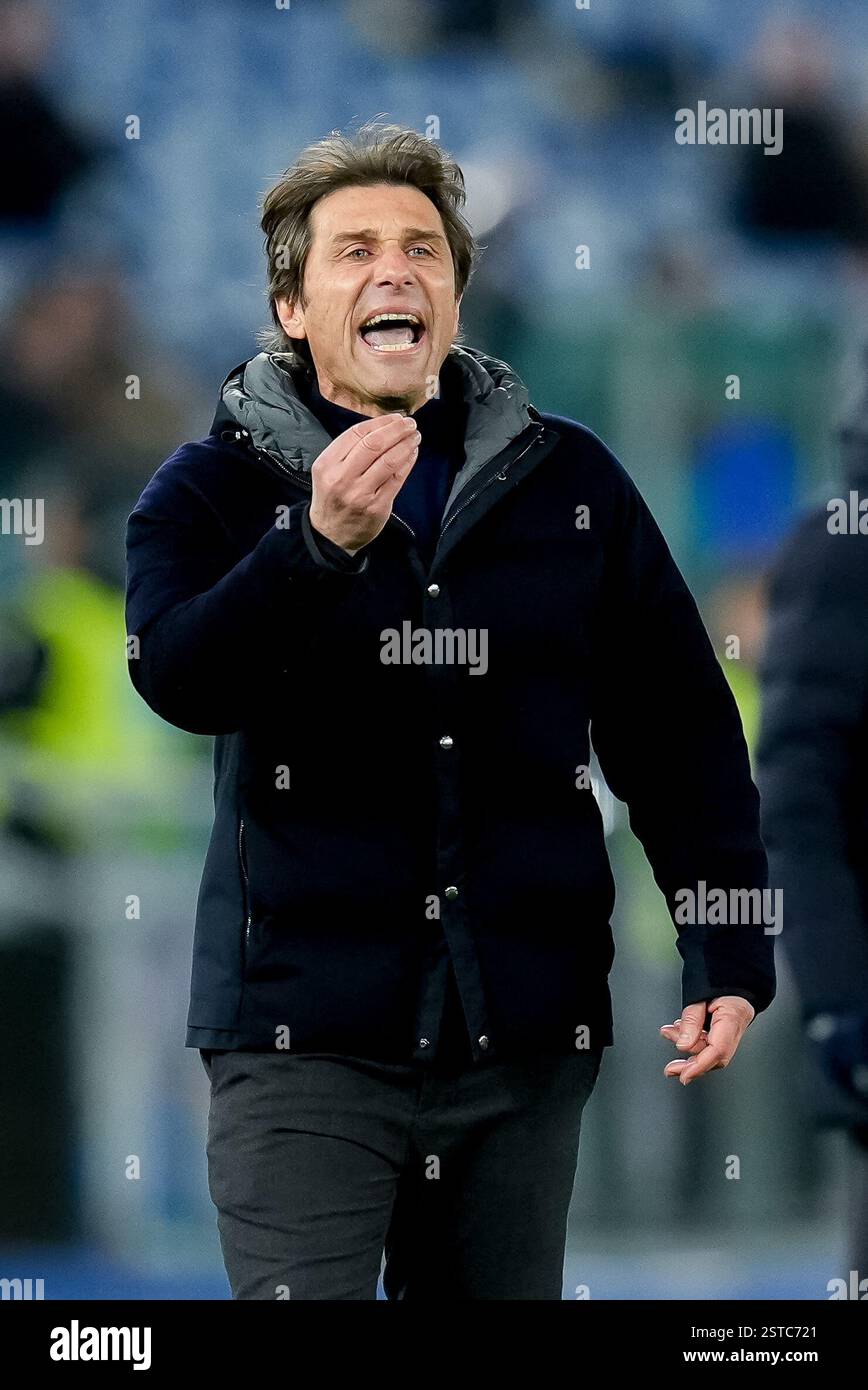 Rome, Italy. 15th Feb, 2025. Antonio Conte Head Coach of SSC Napoli ...