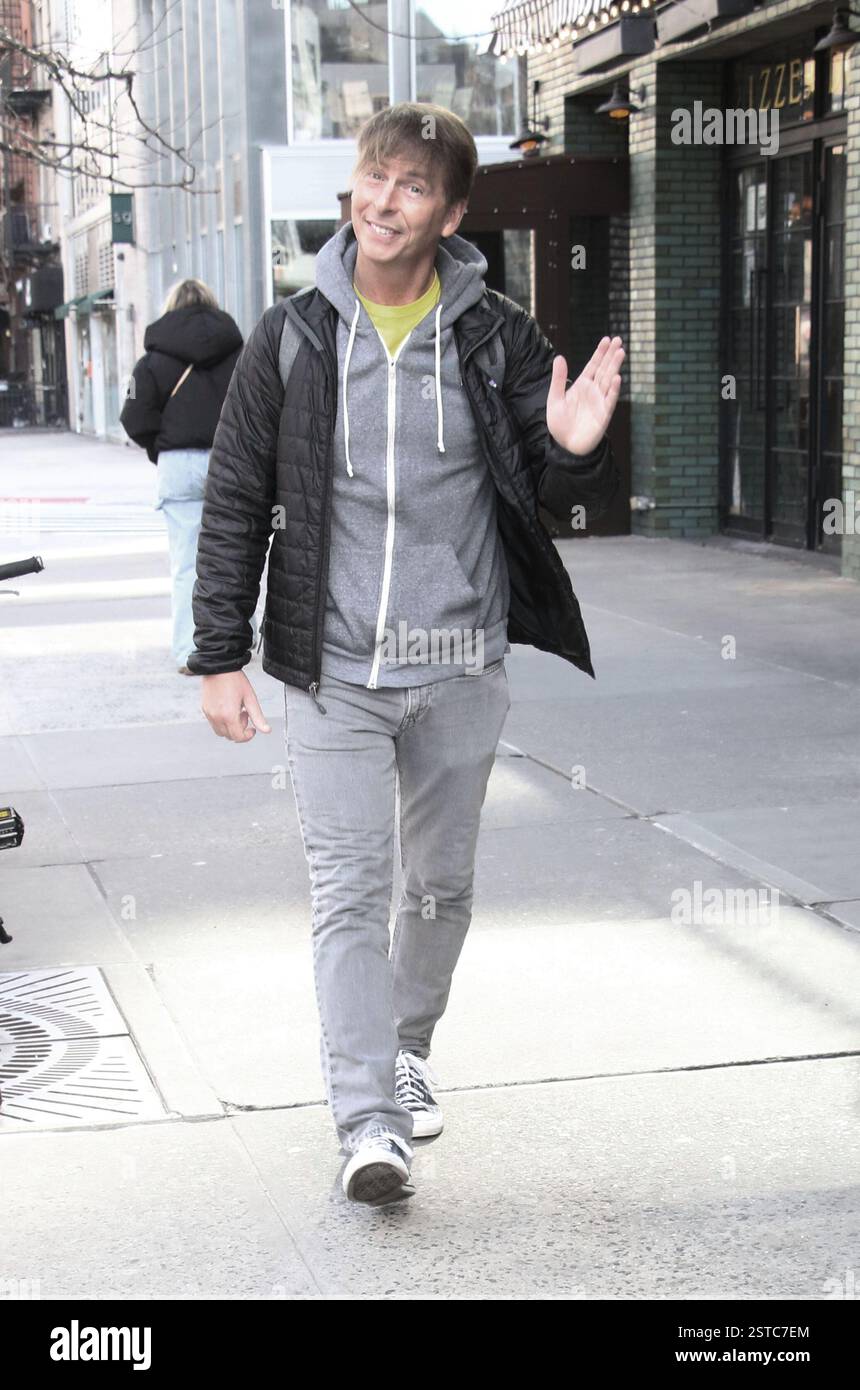 New York, NY, USA. 17th Feb, 2025. Jack McBrayer seen in New York City ...