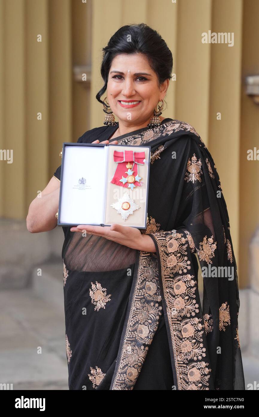 Dame Jasvinder Sanghera after being made a Dame Commander of the ...