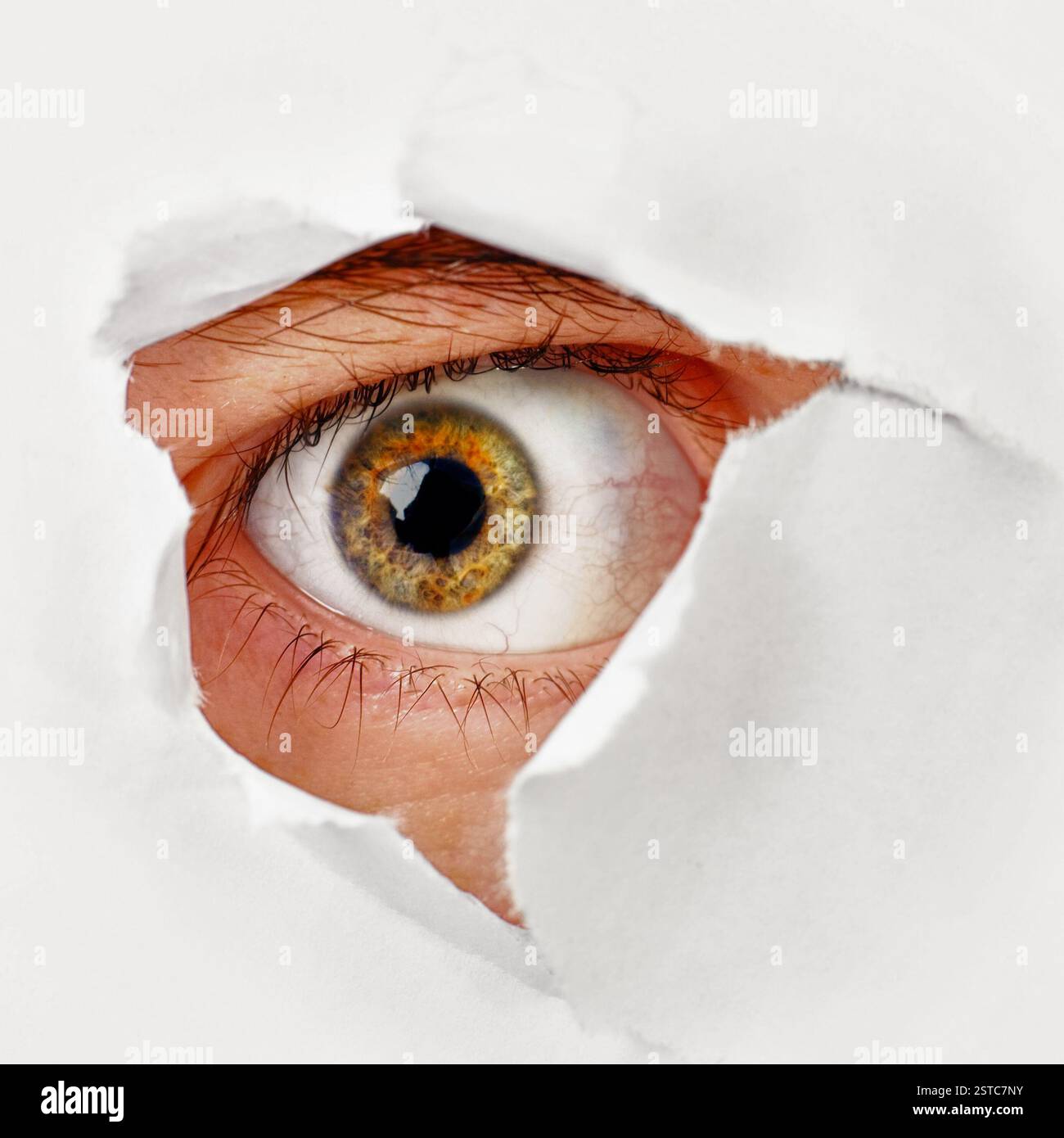 Man looks through broken hi-res stock photography and images - Alamy