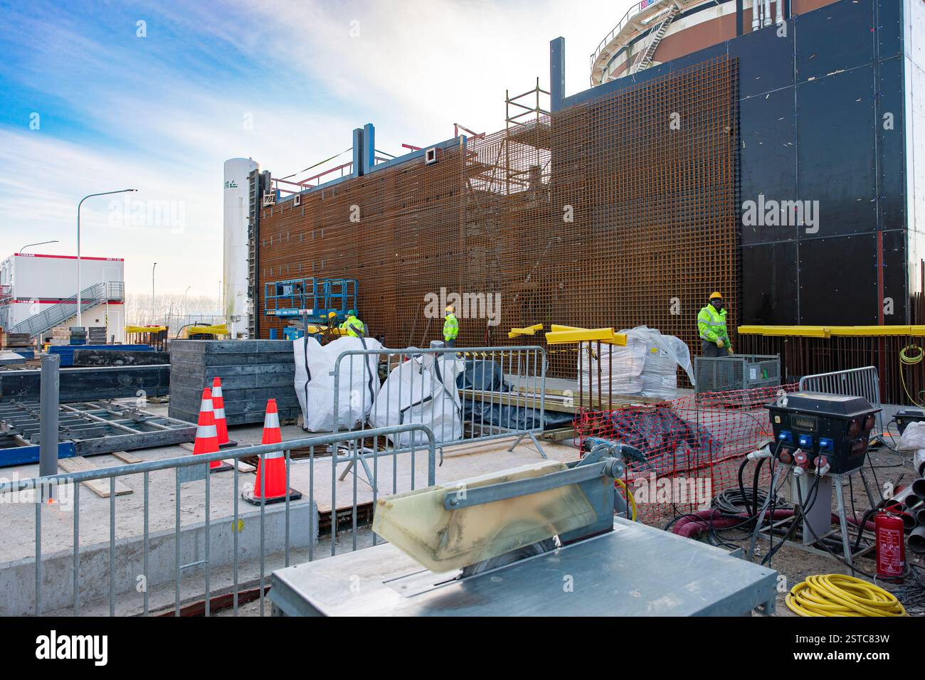 Zeebrugge, Belgium. 18th Feb, 2025. this picture shows a shipyard visit ...