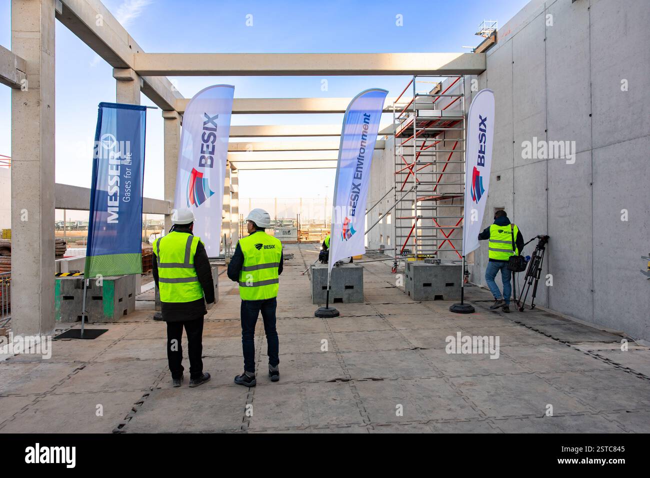 Zeebrugge, Belgium. 18th Feb, 2025. this picture shows a shipyard visit ...
