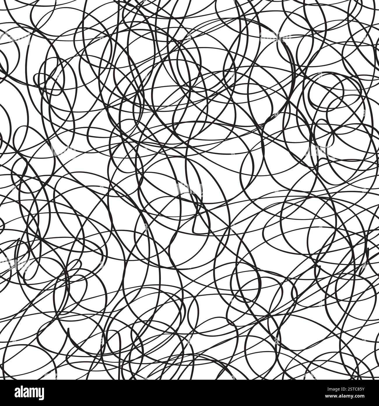 Seamless monochrome square texture - scribble Stock Photo - Alamy