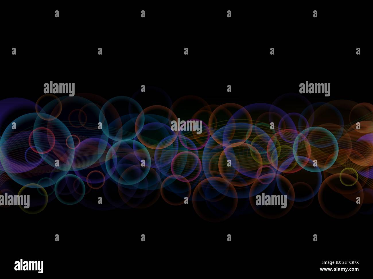 Abstract background - color circles and lines Stock Photo - Alamy