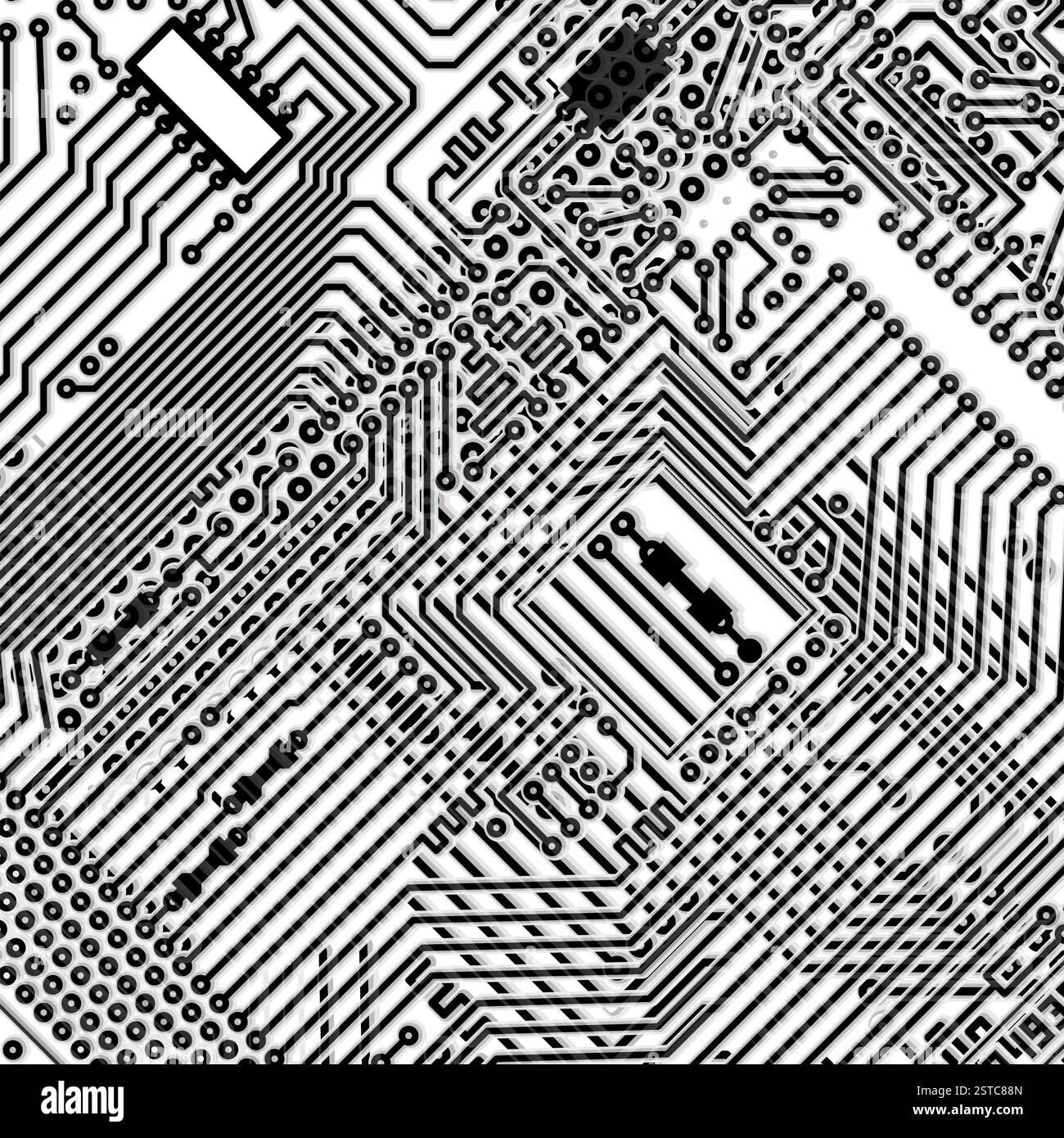 Square background - electronic circuit board Stock Photo - Alamy